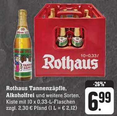 Rothaus Tannenzäpfle Alkoholfrei Und Weitere Sorten Angebot bei Scheck ...