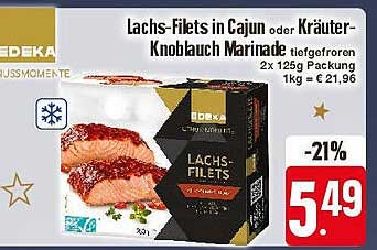 Edeka Genussmomente Lachs-filets In Cajun Oder Kräuter-knoblauch ...