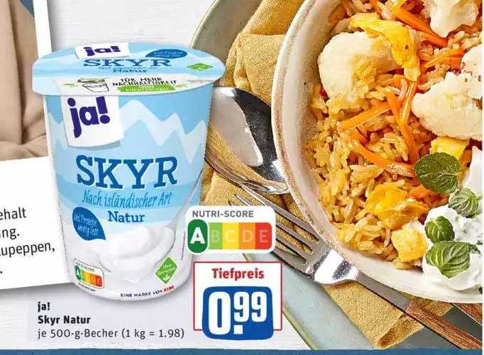 Ja! Skyr Natur Angebot bei REWE - 1Prospekte.de