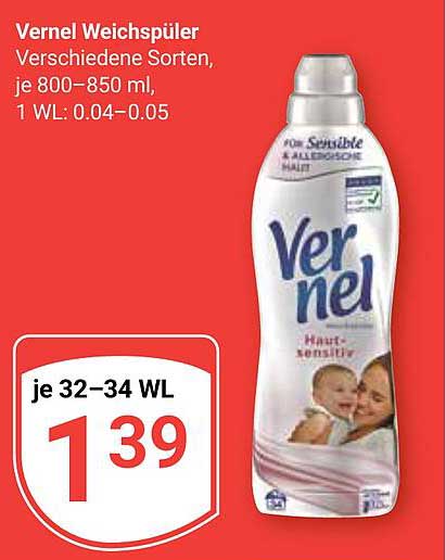 Vernel Weichspüler Angebot bei Globus