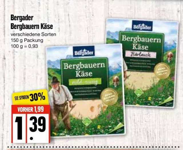 Bergader Bergbauern Käse Angebot bei EDEKA - 1Prospekte.de
