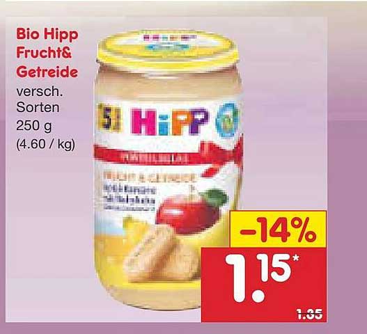 Bio Hipp Frucht&getreide Angebot bei Netto Marken-Discount - 1Prospekte.de