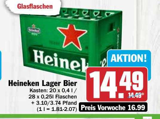 Heineken Lager Bier Angebot bei Hit - 1Prospekte.de