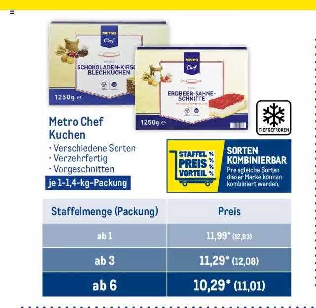 Metro Chef Kuchen Angebot bei METRO - 1Prospekte.de