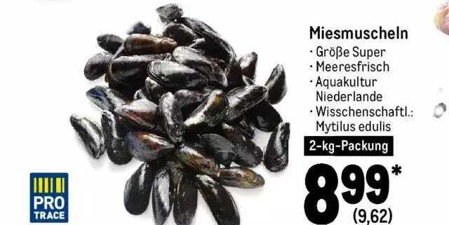 Protrace Miesmusheln Angebot bei METRO - 1Prospekte.de