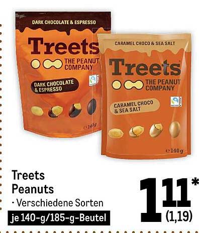 Treets Peanuts Angebot bei METRO - 1Prospekte.de