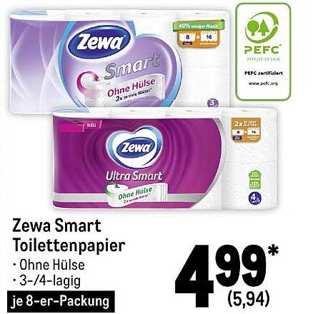 Zewa Smart Toilettenpapier Angebot bei METRO - 1Prospekte.de