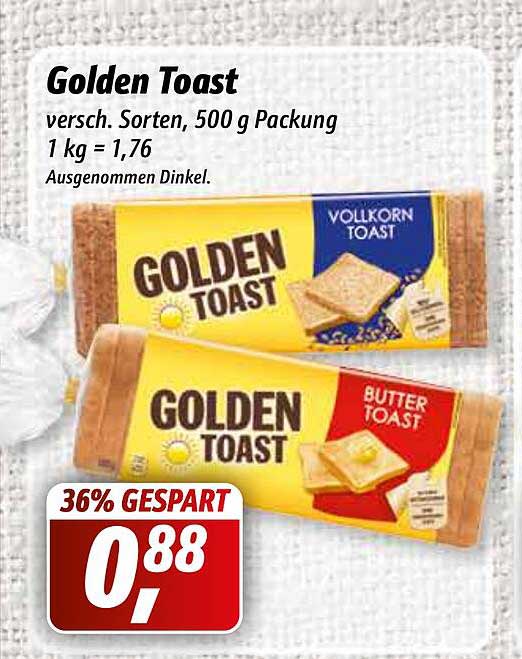 Golden Toast Angebot bei Simmel - 1Prospekte.de