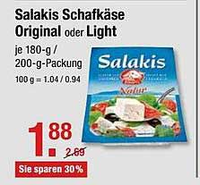 Salakis Schafkäse Original Oder Light Angebot bei V-Markt - 1Prospekte.de