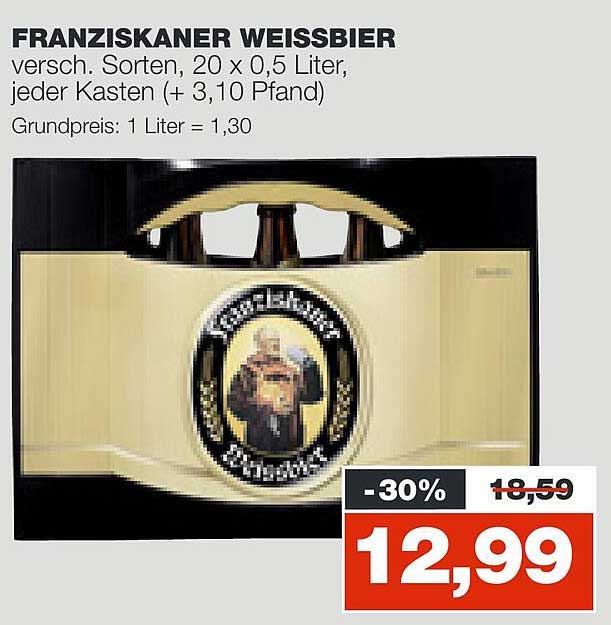 Franziskaner Weissbier Angebot bei Real - 1Prospekte.de