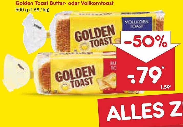 Golden Toast Butter- Oder Vollkorntoast Angebot bei Netto Marken ...