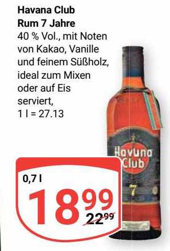 Havana Club Rum 7 Jahre Angebot bei Globus