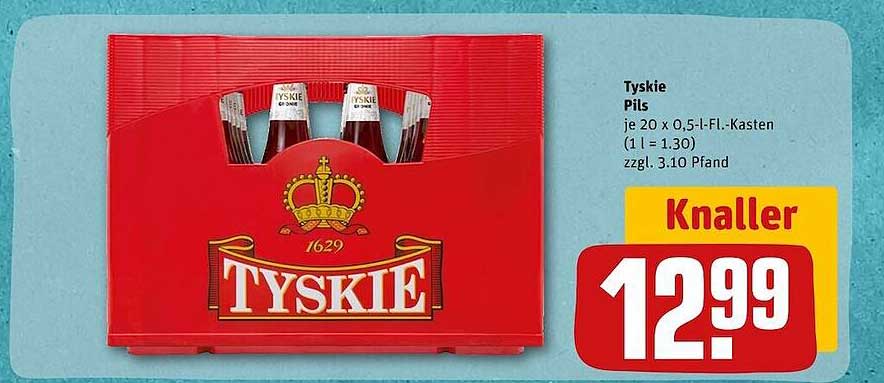 Tyskie Pils Angebot bei REWE Tyskie Pils Angebot bei REWE