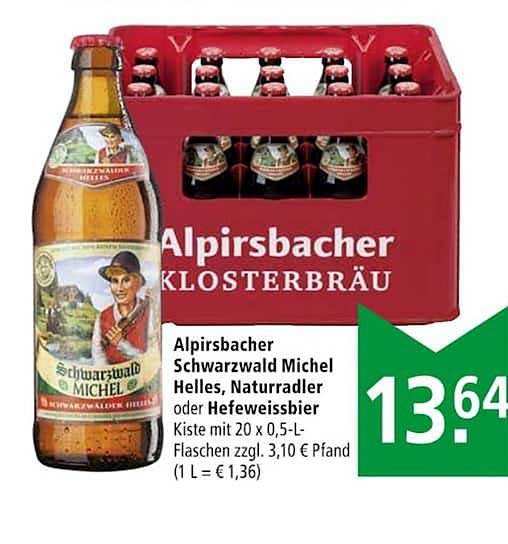 Alpirsbacher Schwarzwald Michel Helles, Naturradler Oder Hefeweissbier Angebot bei Marktkauf ...