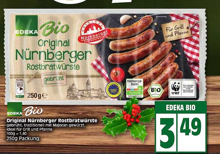 Edeka Bio Original Nürnberger Rostbratwürste Angebot bei EDEKA ...