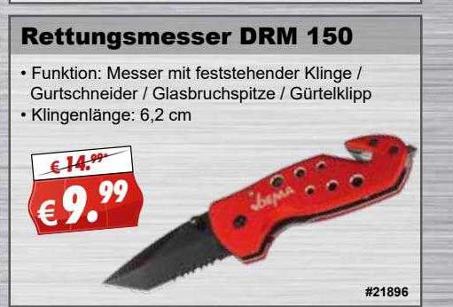 Rettungsmesser Drm 150 Angebot bei Stabilo Fachmarkt - 1Prospekte.de