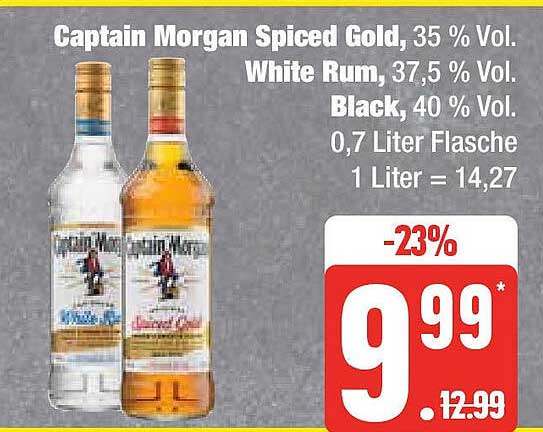 Captain Morgan Spiced Gold, White Rum, Black Angebot bei Marktkauf ...