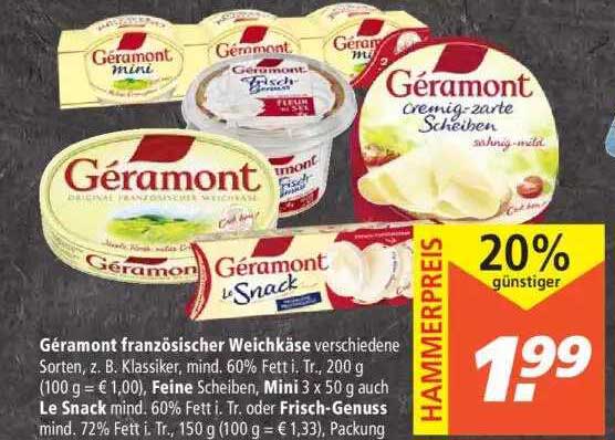 Géramont Auch Le Snack, Mini Oder Frisch-genuss Angebot bei E Center