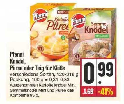 Pfanni Knödel, Püree Oder Teig Für Klöße Angebot bei EDEKA - 1Prospekte.de