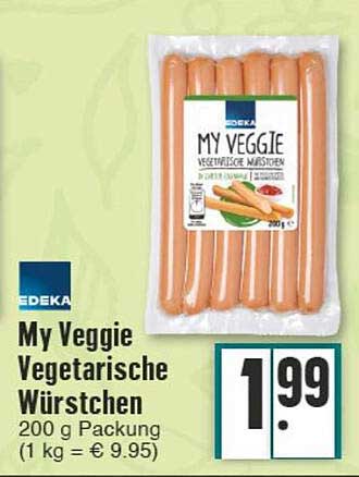 Edeka My Veggie Vegetarische Würstchen Angebot bei E Center - 1Prospekte.de