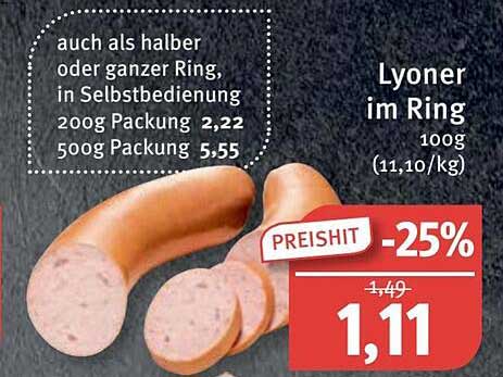 Lyoner Im Ring Angebot bei Feneberg - 1Prospekte.de