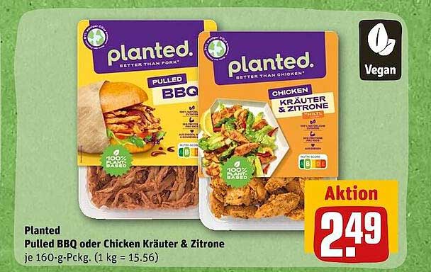 Planted Pulled Bbq Oder Chicken Kräuter & Zitrone Angebot bei REWE ...