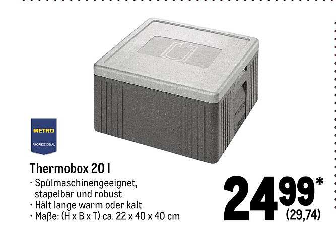 Metro Professional Thermobox Angebot bei METRO - 1Prospekte.de