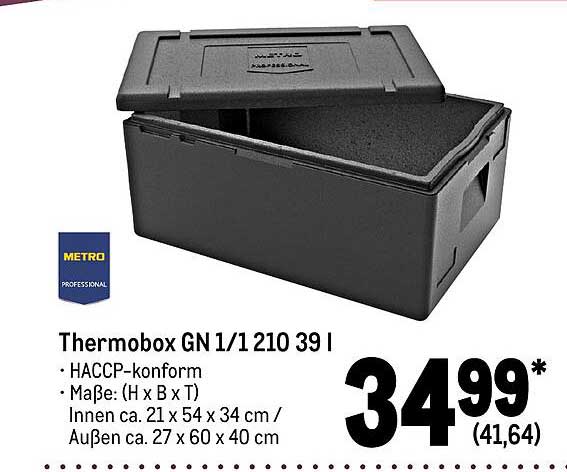 Metro Professional Thermobox Gn 1-1 Angebot bei METRO - 1Prospekte.de