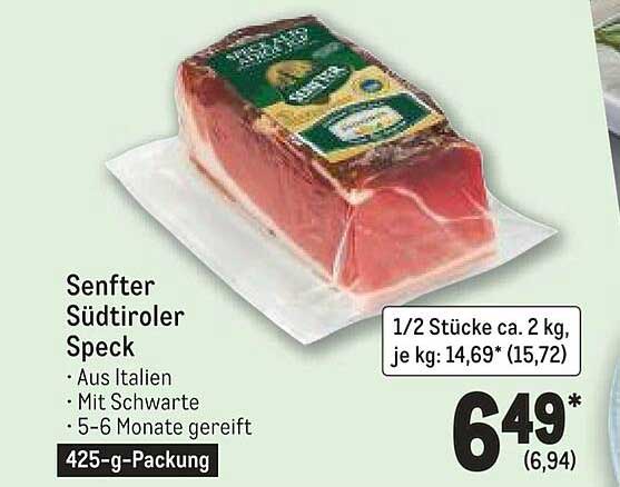 Senfter Südtiroler Speck Angebot bei METRO