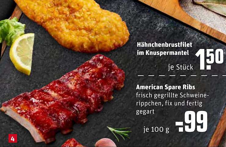 American Spare Ribs Angebot bei REWE - 1Prospekte.de