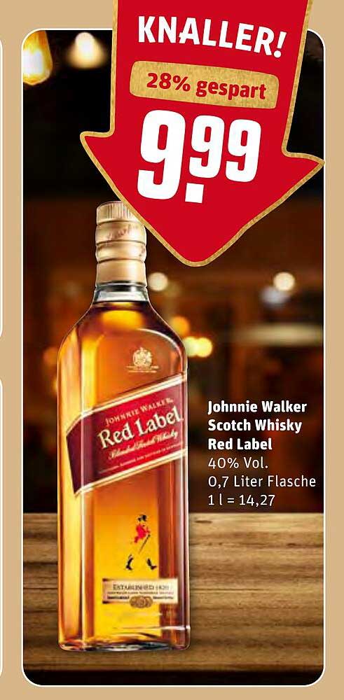 Johnnie Walker Scotch Whiskey Red Label Angebot bei REWE - 1Prospekte.de