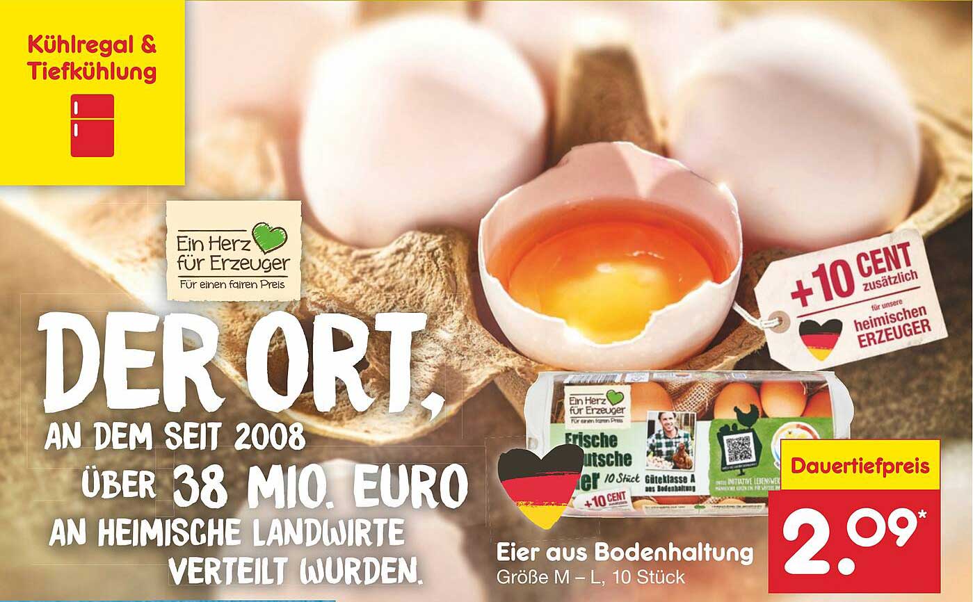 Frija 12er-pack Eier Aus Bodenhaltung Angebot bei Netto