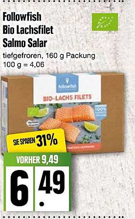 Followfish Bio Lachsfillet Salmo Salar Angebot bei EDEKA - 1Prospekte.de