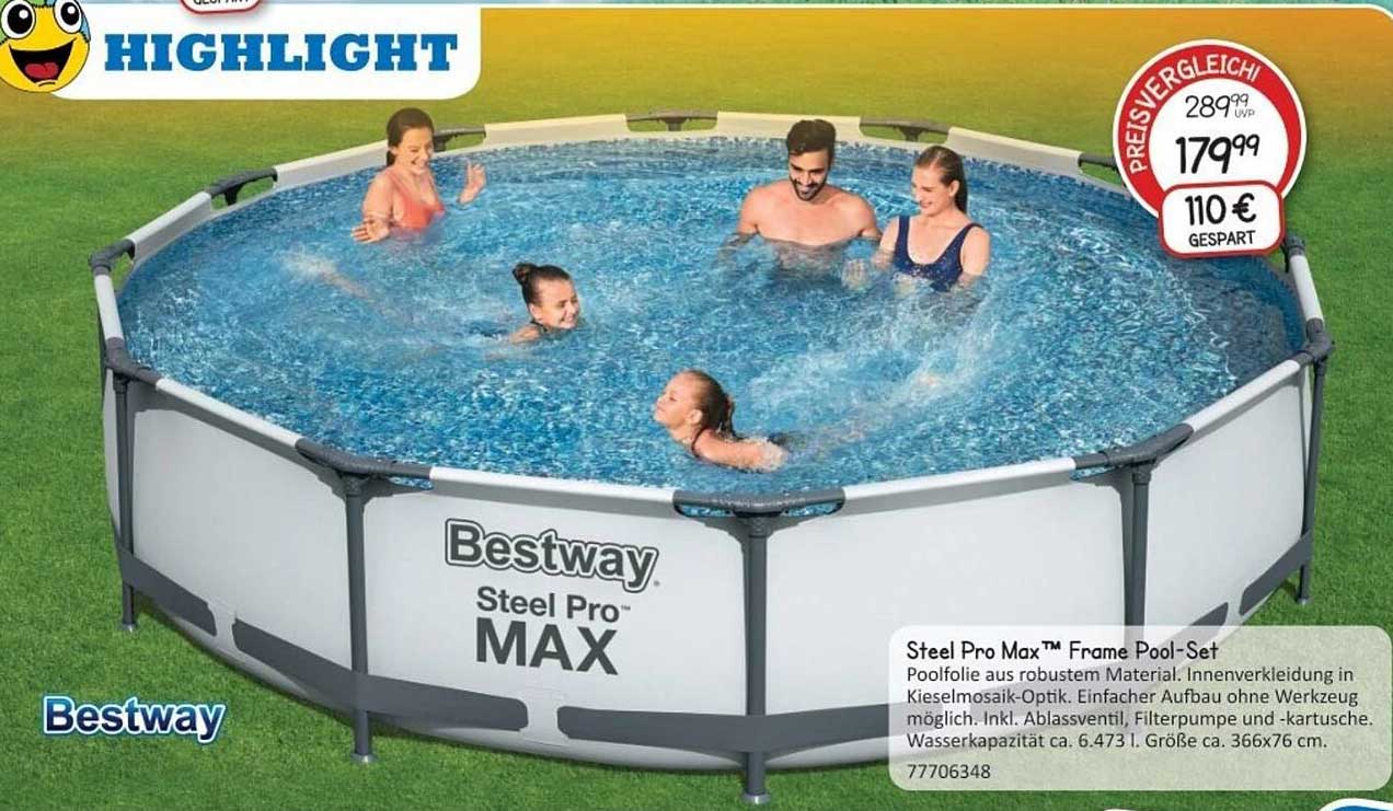 Bestway Steel Pro Max Frame Pool-set Angebot bei Vedes - 1Prospekte.de