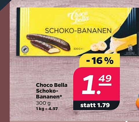 Choco Bella Schoko Bananen Angebot bei Netto - 1Prospekte.de