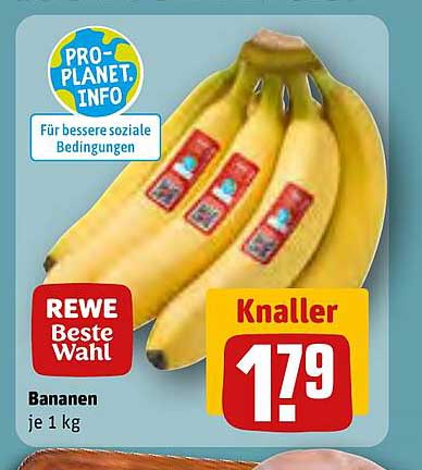 Rewe Beste Wahl Bananen Angebot bei REWE Kaufpark - 1Prospekte.de