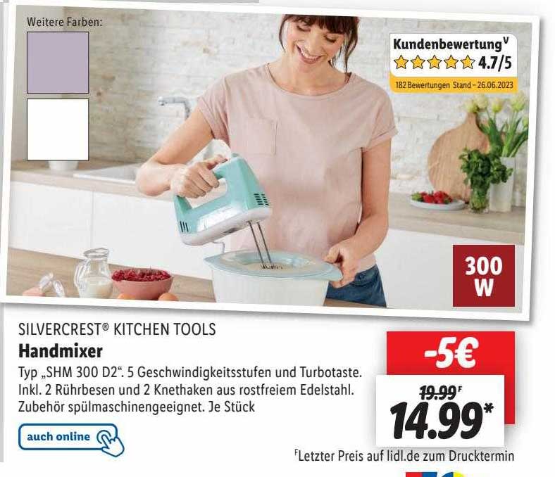 Silvercrest Kitchen Tools Handmixer Angebot bei Lidl - 1Prospekte.de