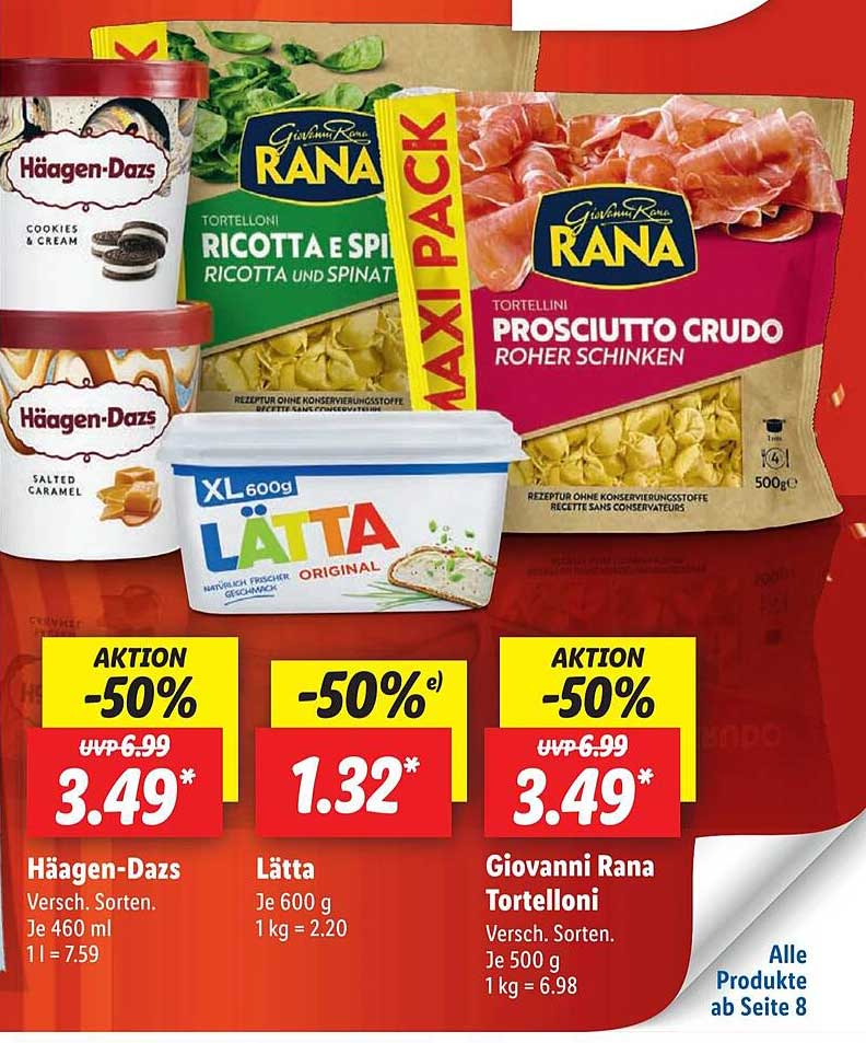 Häagen-dazs, Lätta Or Giovanni Rana Tortelloni Angebot bei Lidl - 1Prospekte.de