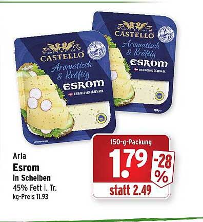 Arla Esrom In Scheiben Angebot bei Wasgau - 1Prospekte.de