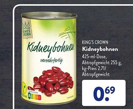 King's Crown Kidneybohnen Angebot bei ALDI sud