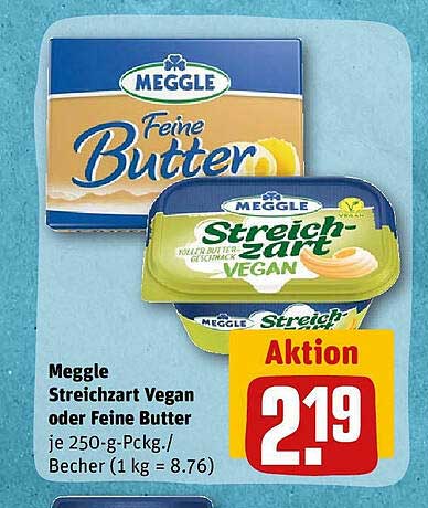 Meggle Streichzart Vegan Oder Feine Butter Angebot bei REWE - 1Prospekte.de