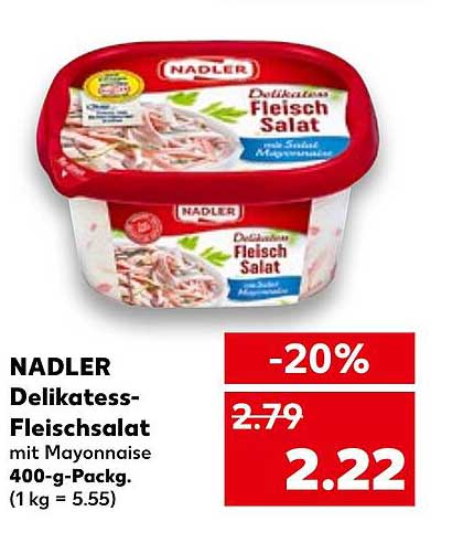 Nadler Delikatess-fleischsalat Angebot bei Kaufland - 1Prospekte.de
