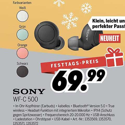 Sony Wf-c 500 Angebot bei MEDIMAX - 1Prospekte.de
