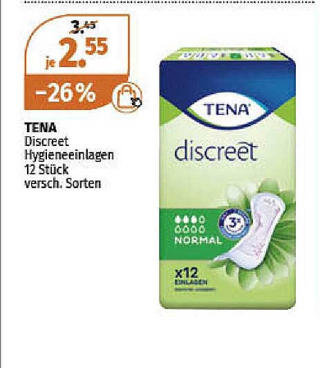 Tena Discreet Hygieneeinlagen Angebot bei MÜLLER - 1Prospekte.de