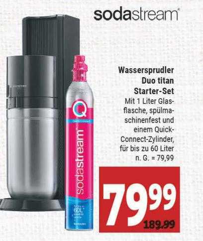 Sodastream Wassersprudler Duo Titan Starter-set Angebot bei Marktkauf ...