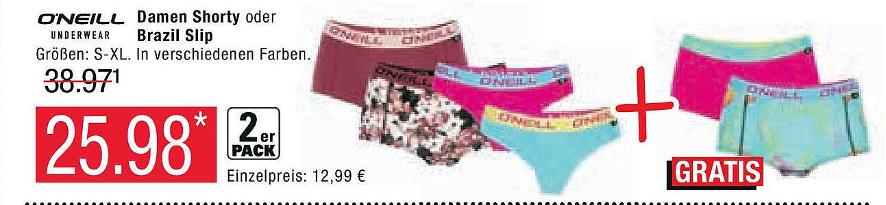 O'neil Damen Shorty Oder Brazil Slip Angebot bei Marktkauf