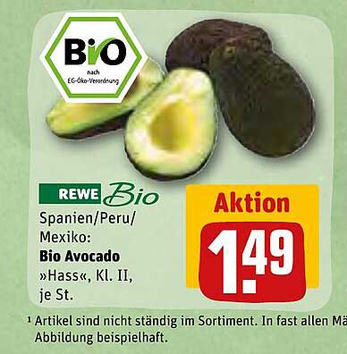 Rewe Bio Avocado Angebot bei REWE - 1Prospekte.de