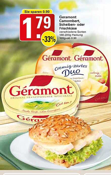 Géramont Camembert O. Scheiben Angebot bei Inkoop