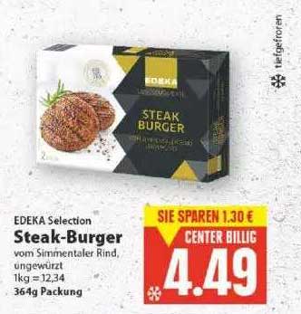 Edeka Selection Steak Burger Angebot bei E Center - 1Prospekte.de
