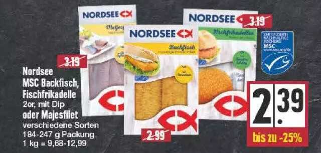 Nordsee Msc Backfisch, Fischfrikadelle Oder Majesfilet Angebot bei ...